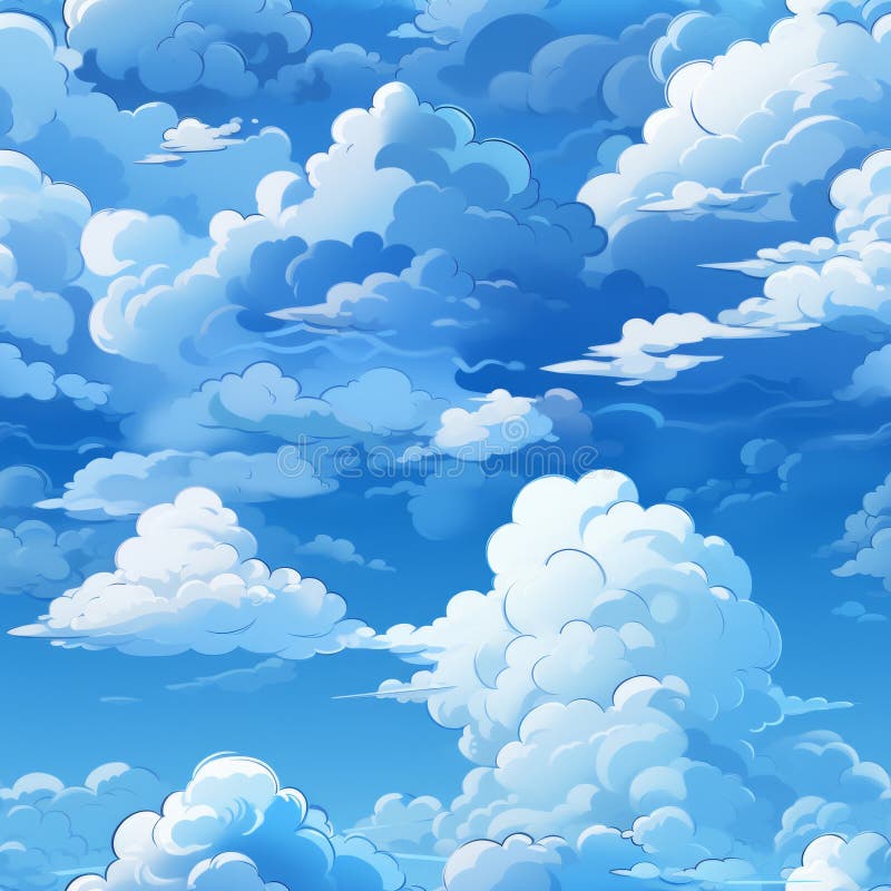 Seamless Pattern of Various Sky Textures in High Resolution for Design ...