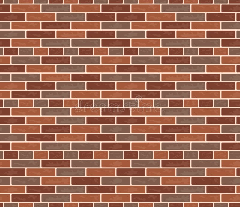Brick Wall Seamless Pattern, Vector in Flat Style Stock Vector ...