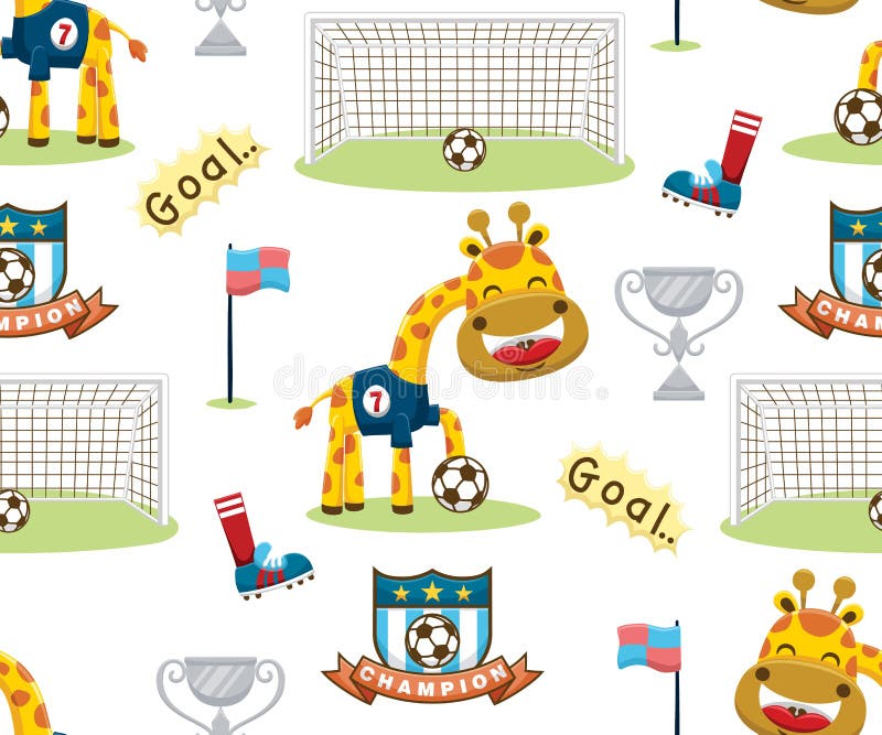 Giraffe Playing Football Stock Illustrations – 26 Giraffe Playing ...