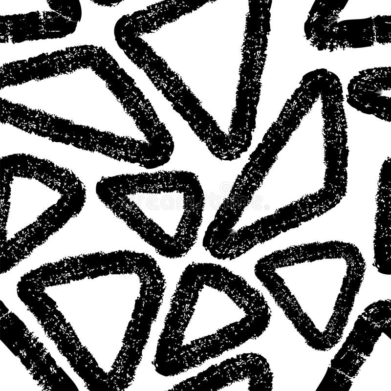 Seamless Pattern of Vector Charcoal Triangles or Rhombus ...