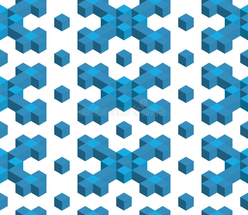 Seamless Pattern Vector Cube Art, Abstract Illustration. Stock Vector ...
