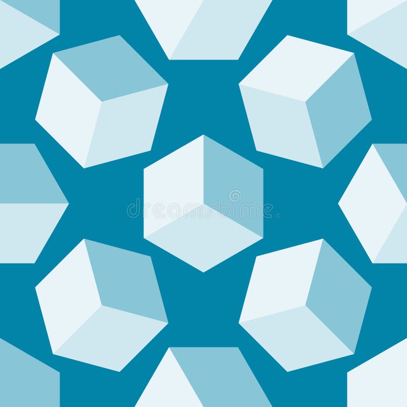 Seamless Pattern Vector 3d Cube, Abstract Illustration Stock Vector ...