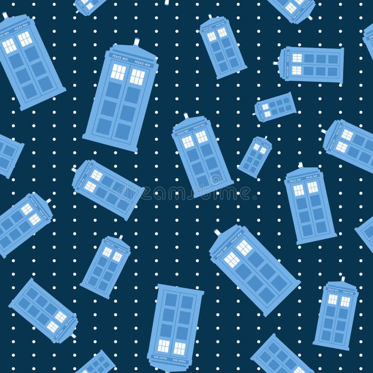 Seamless Pattern Vector Illustration of British Police Box Stock Vector ...