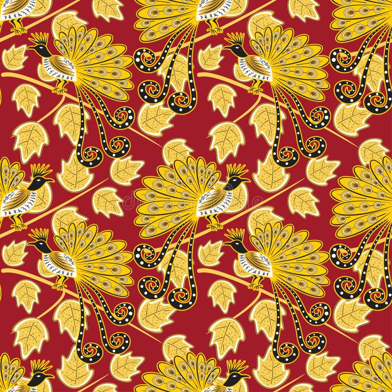 Peacock Illustration, Seamless Pattern Vector Stock Vector ...