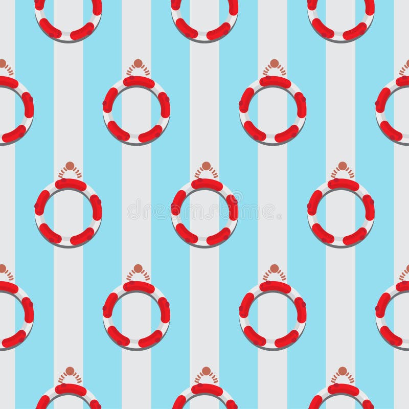 Seamless pattern vector stock vector. Illustration of lifebuoy - 89110270