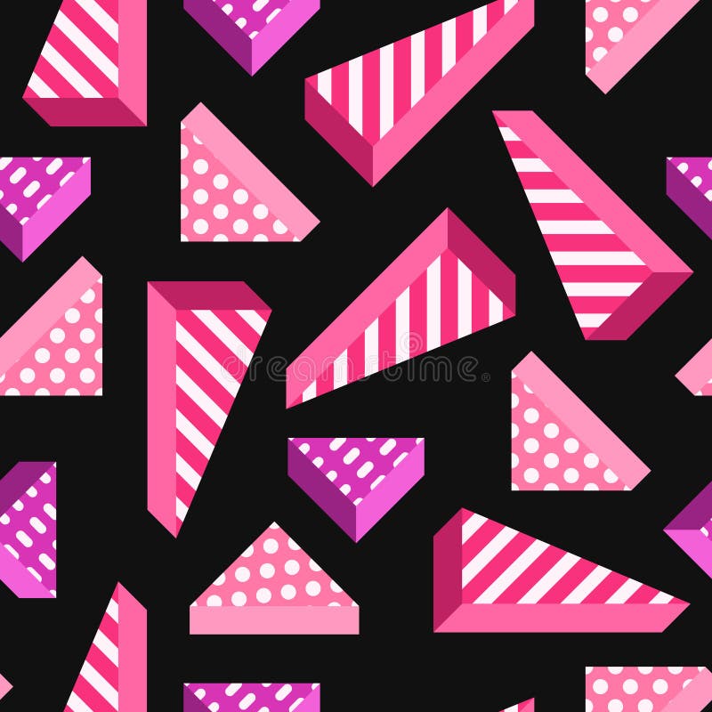 Modern Variety Triangler Geometric Seamless Pattern Stock Illustrations ...