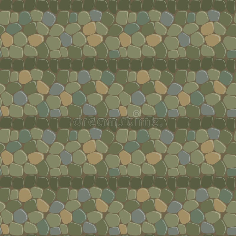 Seamless Pattern - Vector Ornament with Colored Stones - Stone Footpath ...