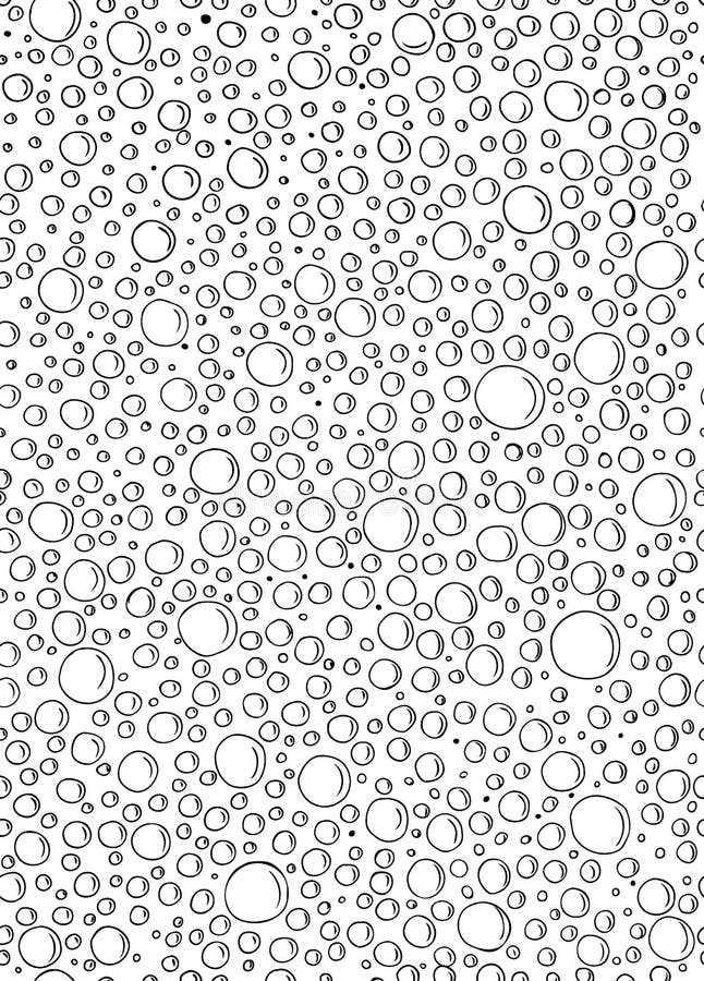 Seamless Pattern. Vector Texture Drop Water with Bubbles. Stock Vector ...