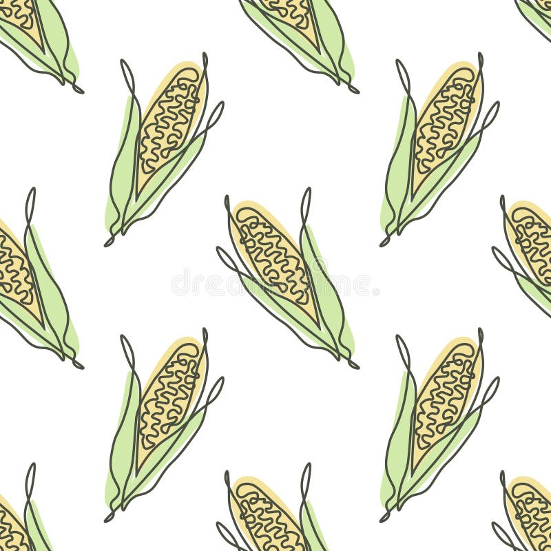 Corn Cobs Drawing Stock Illustrations – 200 Corn Cobs Drawing Stock ...