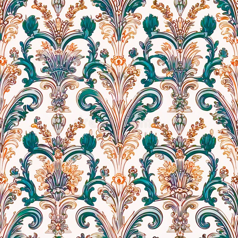 Seamless Pattern Venetian Pattern for Baroque Wallpaper Stock ...