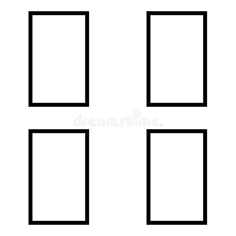 Seamless Pattern with Vertical Outline Black Rectangles Stock Vector ...