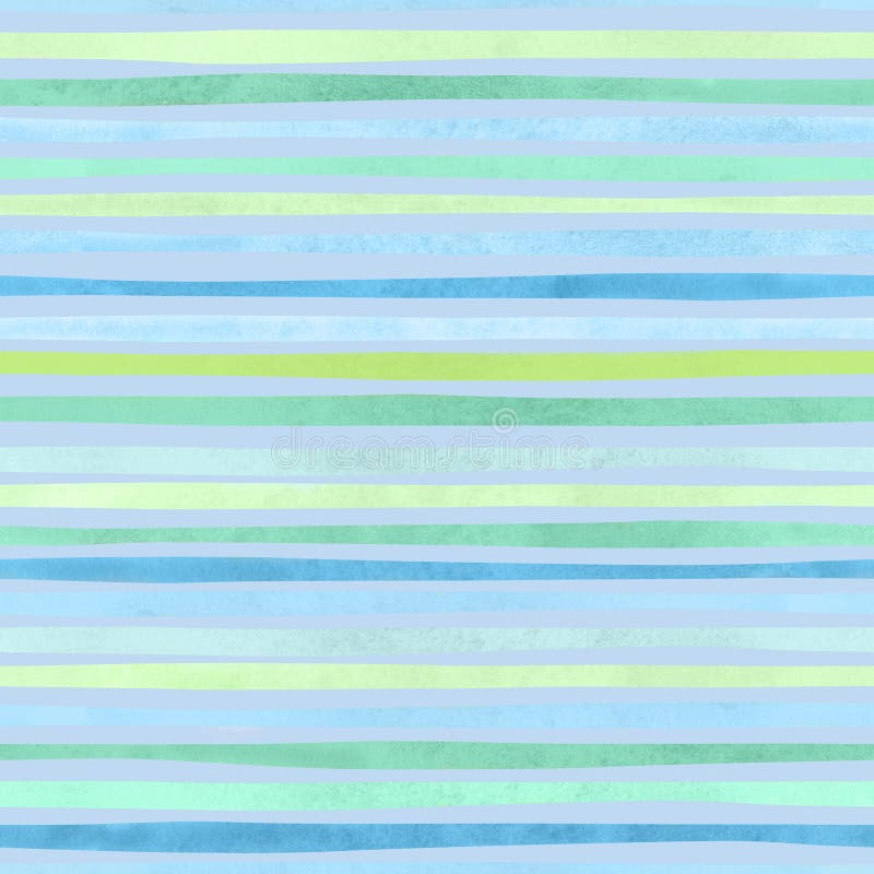Seamless Pattern with Vibrant Blue and Green Stripes Stock Illustration ...