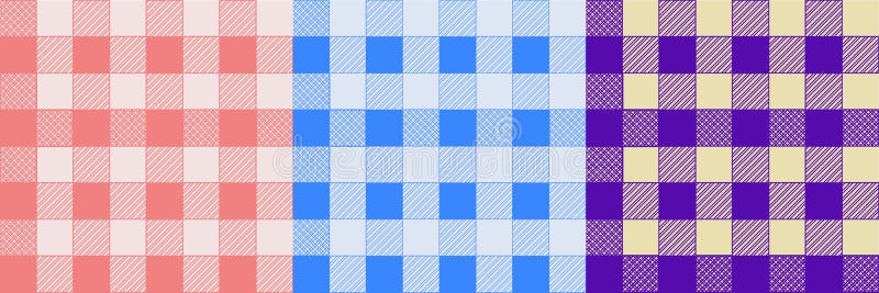 Seamless Pattern Vichy. Vector Design. Stock Vector - Illustration of ...