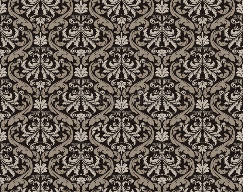 Seamless pattern victorian stock vector. Illustration of curl - 40830659