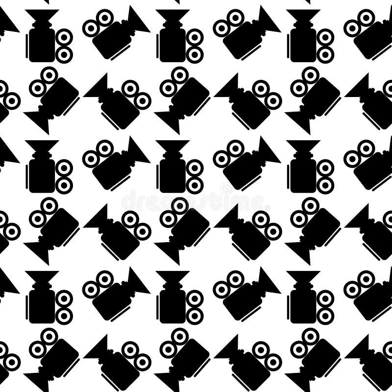 Seamless Pattern Video Camera Stock Vector - Illustration of ...