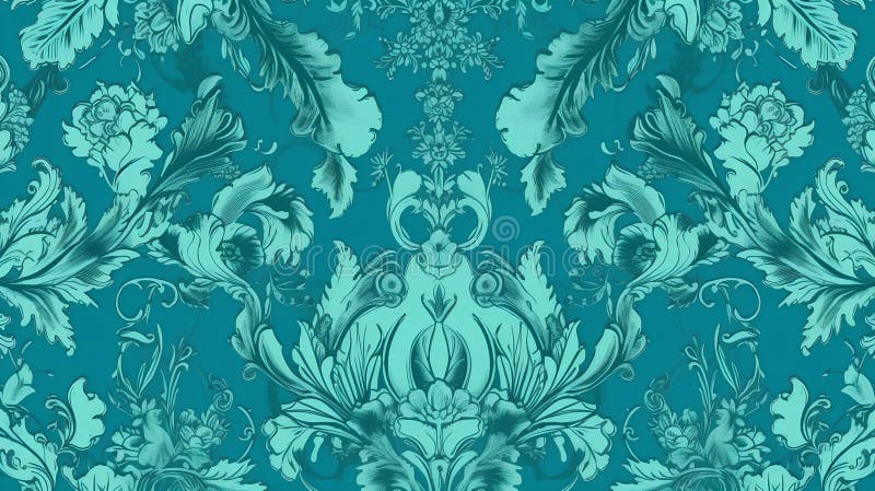Seamless Pattern with Vintage Baroque Ornament. Vector Illustration ...