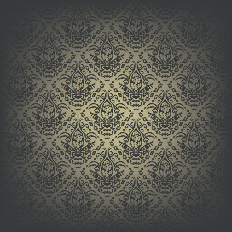 Seamless Pattern Vintage Wallpaper Stock Vector - Illustration of royal ...