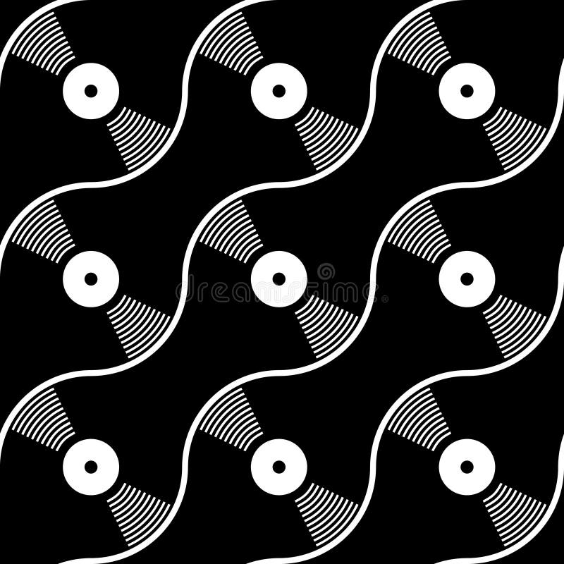 Seamless Vinyl Records Pattern or Background Stock Vector ...