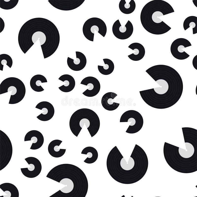 Seamless Pattern of Vinyl Records Stock Vector - Illustration of disk ...