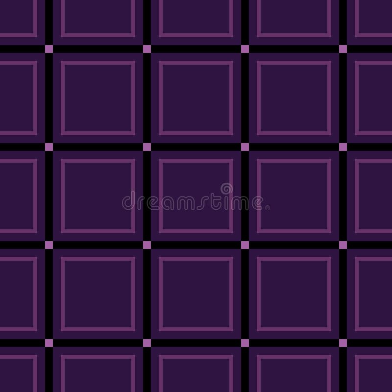 Seamless Pattern with Violet Squares and Black Intersecting Lines ...