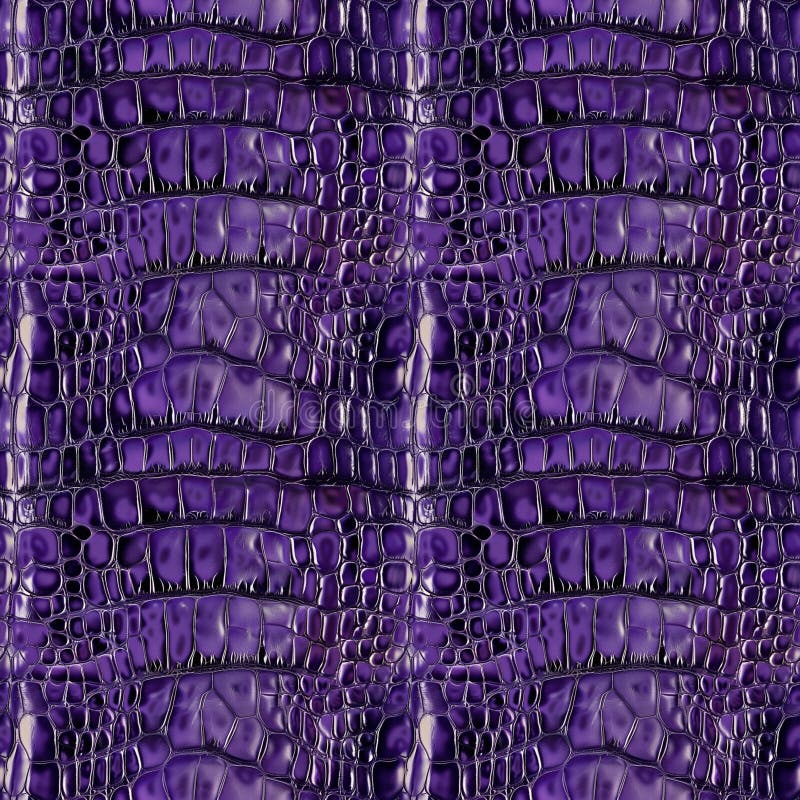 Seamless Pattern with Violet Stained Crocodile Leather Texture. Stock ...