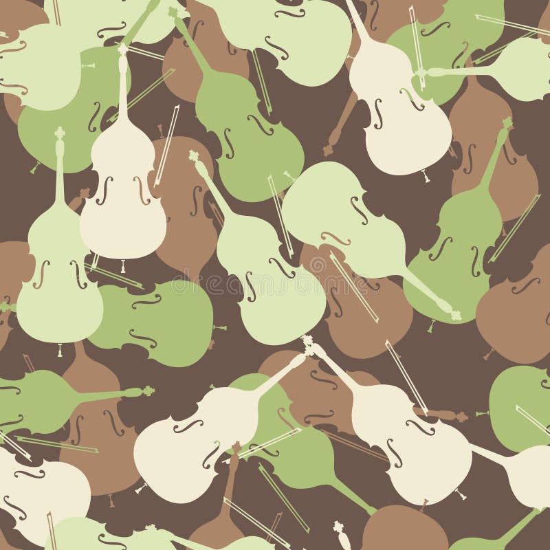 Pattern with violins stock vector. Illustration of drawing - 258414701