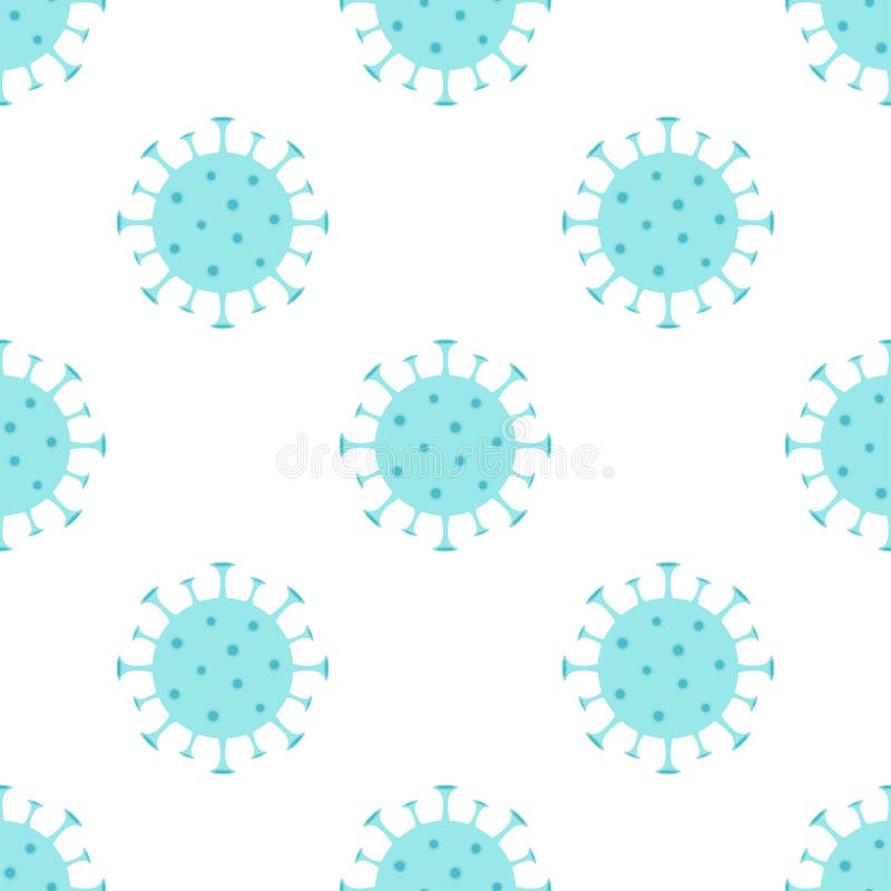 Seamless Pattern with Virus, Flat Vector Illustration Stock Vector ...
