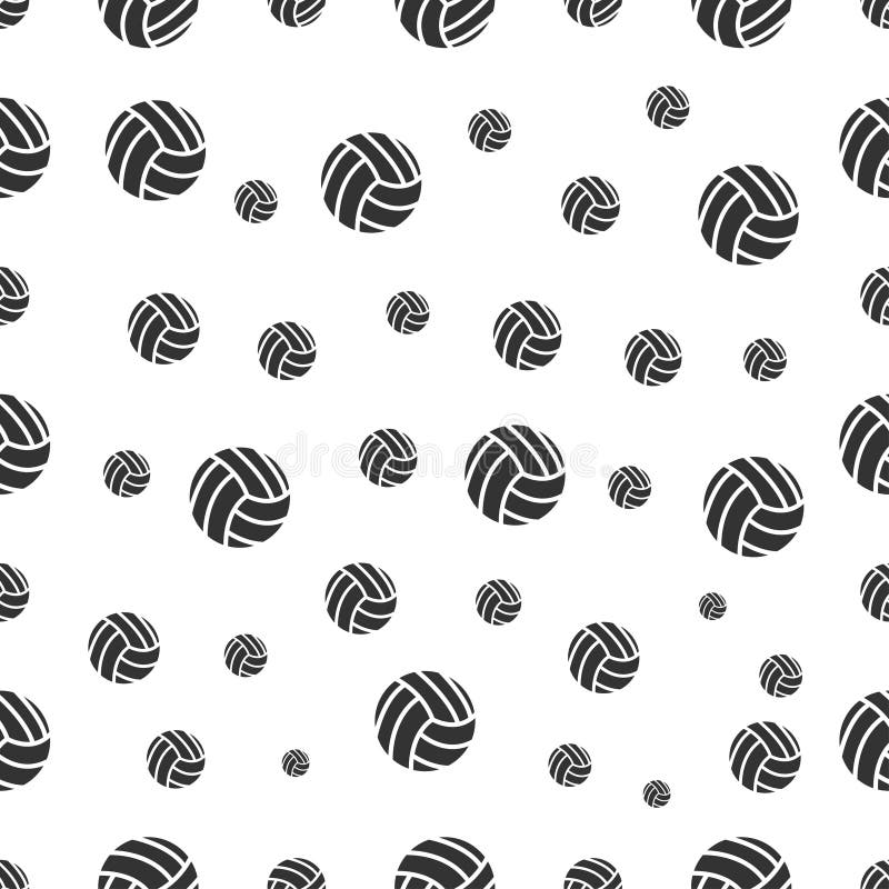 Seamless Pattern with Volleyball Stock Vector - Illustration of ...