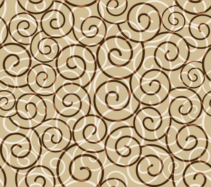 Seamless Pattern with Volutes in 4 Colors Stock Illustration ...