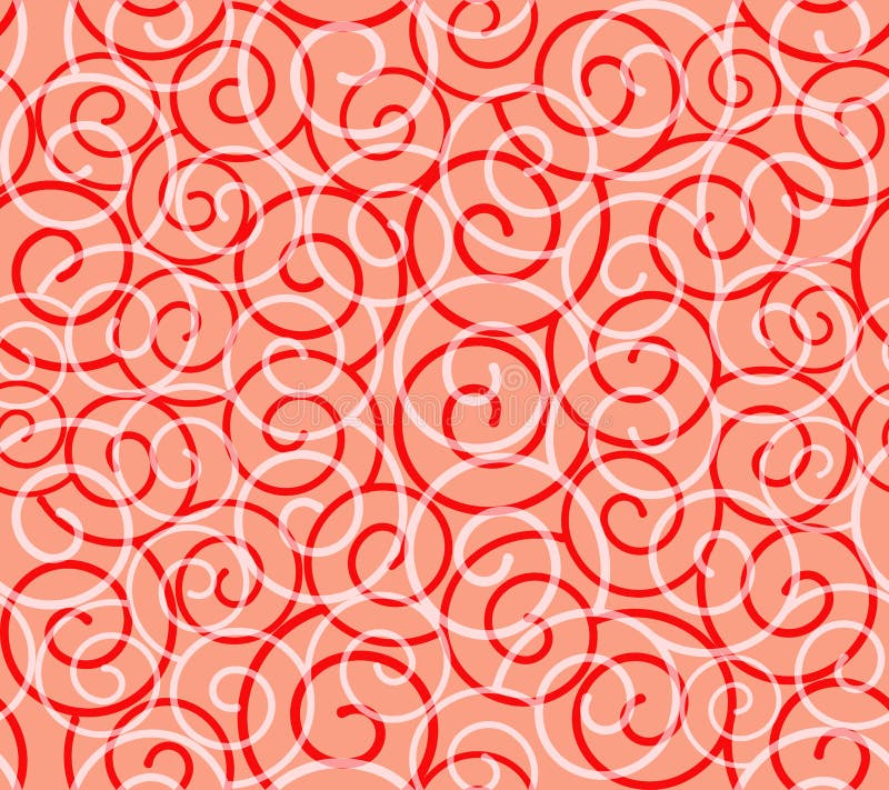 Seamless Pattern with Volutes in 4 Colors Stock Illustration ...