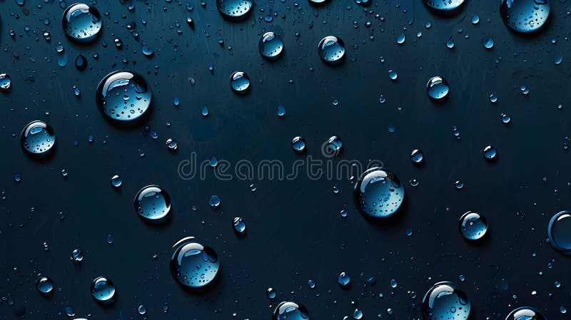 A Seamless Pattern of Water Droplets with Realistic Textures on a Blue ...