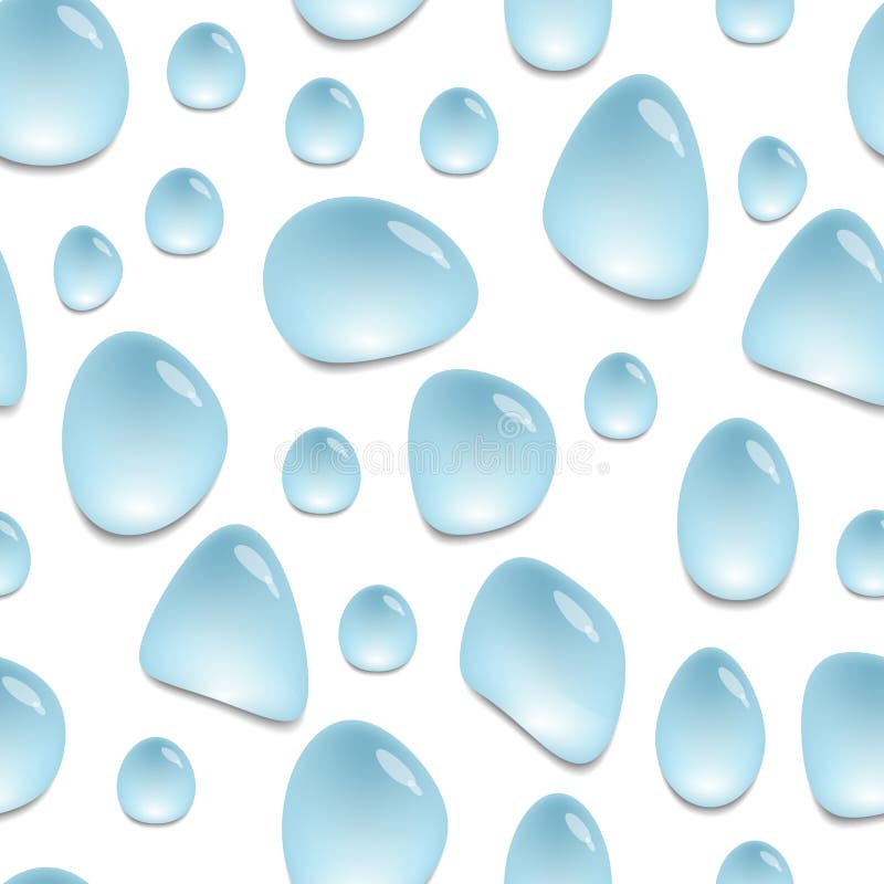 Seamless Pattern with Water Drops, Background with Blue Water Spots ...