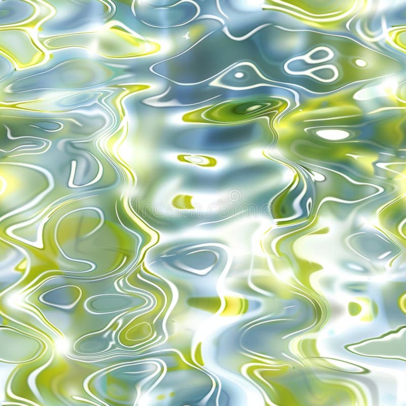 Seamless Pattern, Water Ripples, Light Reflections, Blue Green Hues ...