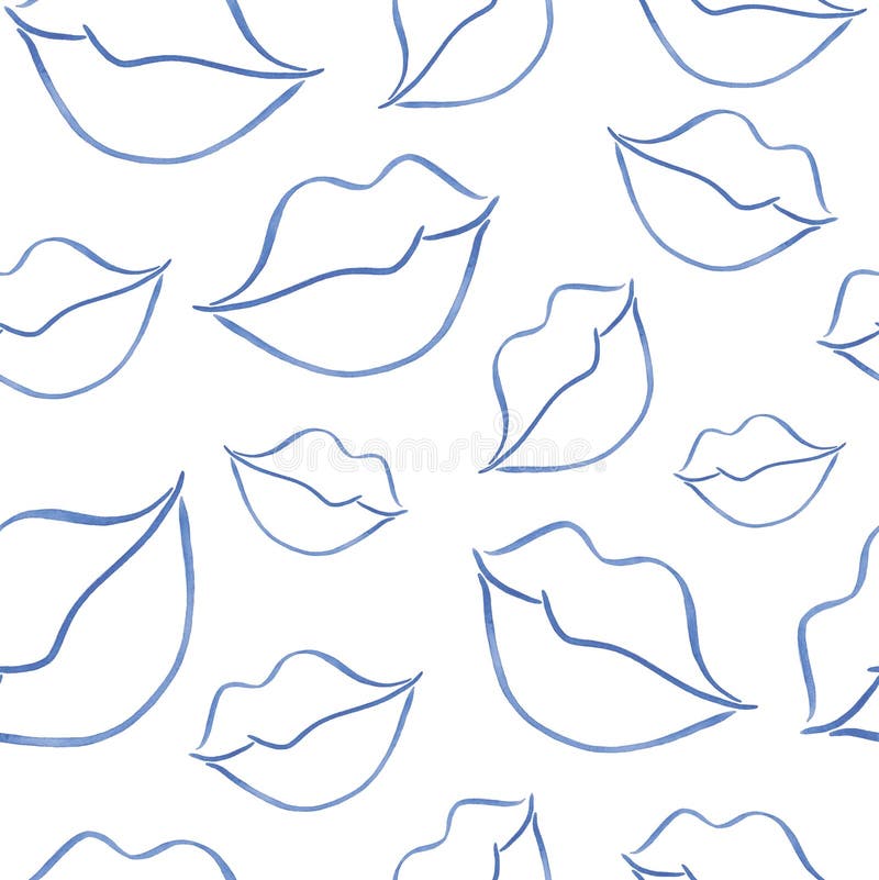 Painted lips stock vector. Illustration of facial, female - 58274356