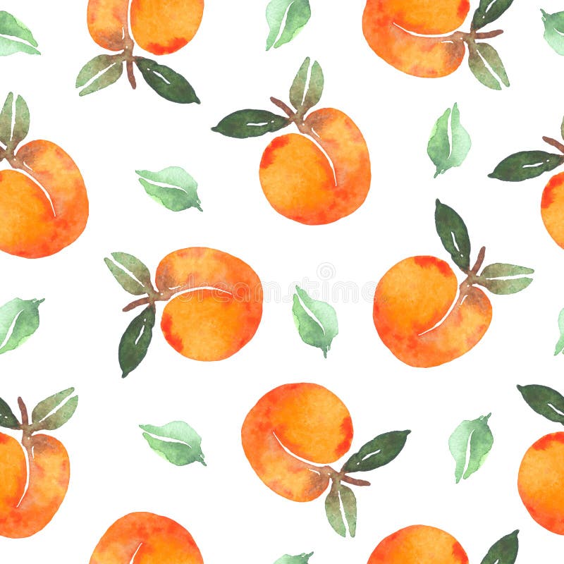 Seamless Pattern with Peaches Stock Vector - Illustration of peachy ...