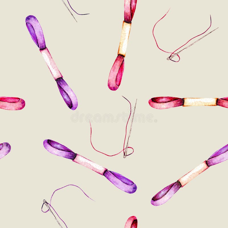 Needle Thread Watercolor Stock Illustrations – 831 Needle Thread ...