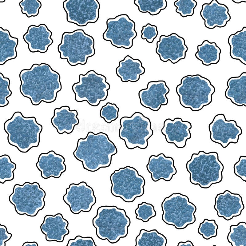 Seamless Pattern of Watercolor Stains with a Graphic Line Pattern. Hand ...