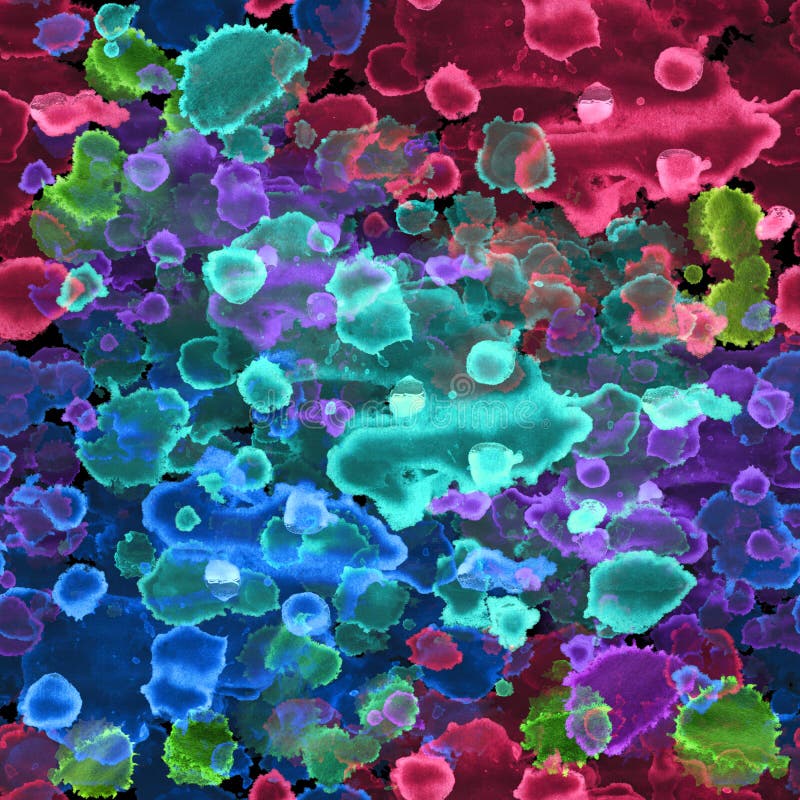 Seamless Pattern with Watercolor Stains To Fabric or Packaging. Stock ...