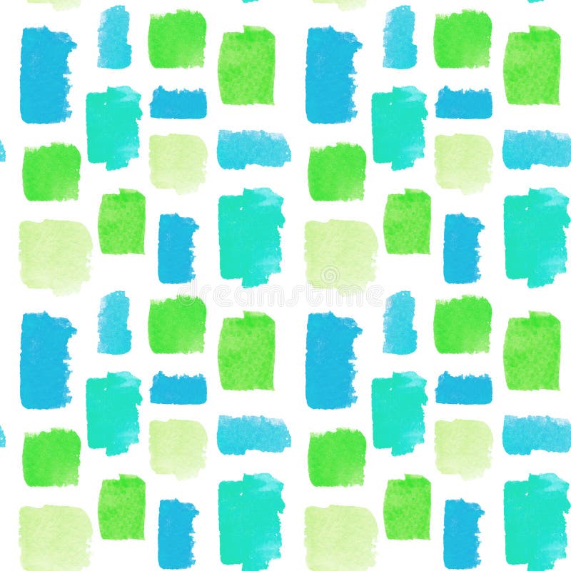 Seamless Pattern with Watercolor Swatches Hand-drawing Watercolor ...