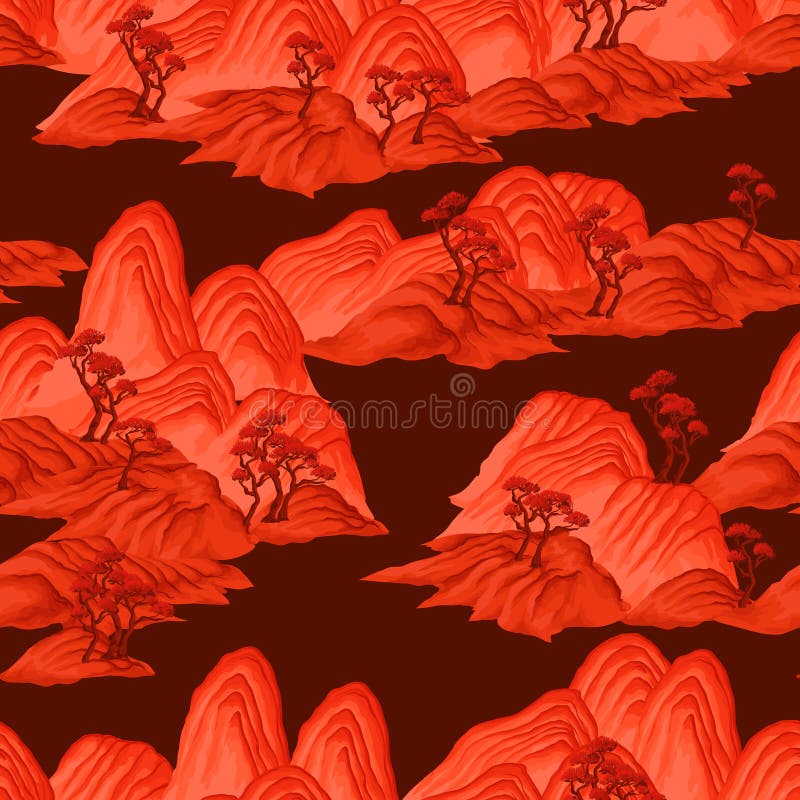 Chinese Mountains in the Mist Sunrise. Neural Network AI Generated ...