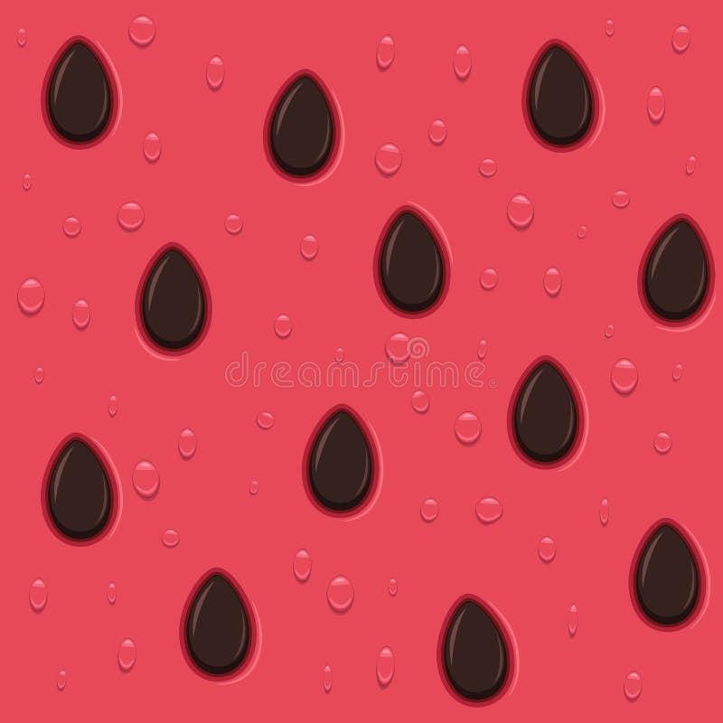 Seamless Pattern with Watermelon Seeds Stock Vector - Illustration of ...