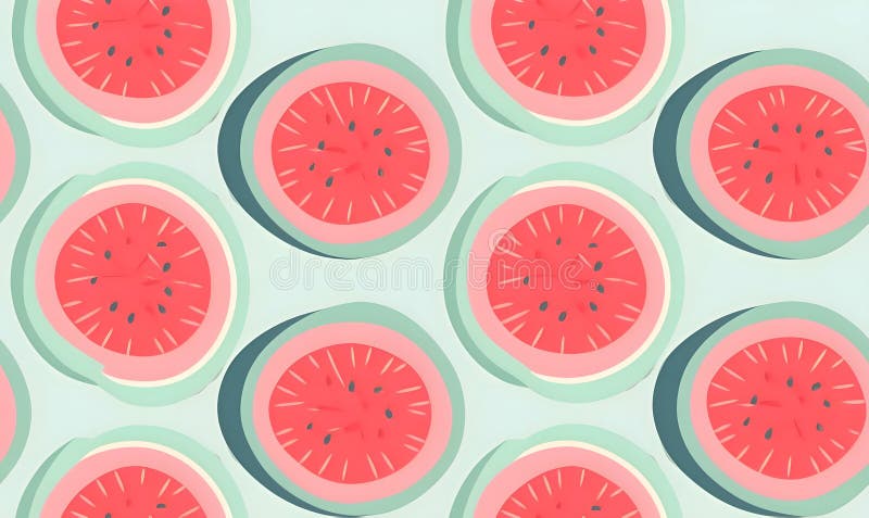 Seamless Pattern with Watermelon Slices. Watermelon Background Stock ...
