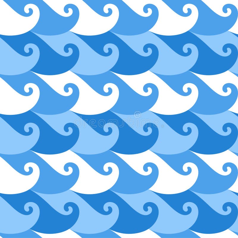 Seamless pattern. Wave stock vector. Illustration of fabric - 29455785