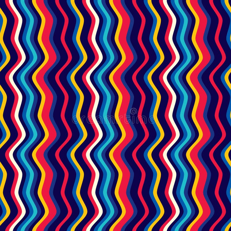 Seamless Pattern with Waves and Bends. Simple Pattern for Fabrics and ...