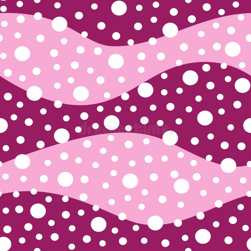 Seamless Pattern with Waves and Dots. Abstract Background. Vector Illustration Stock Vector ...