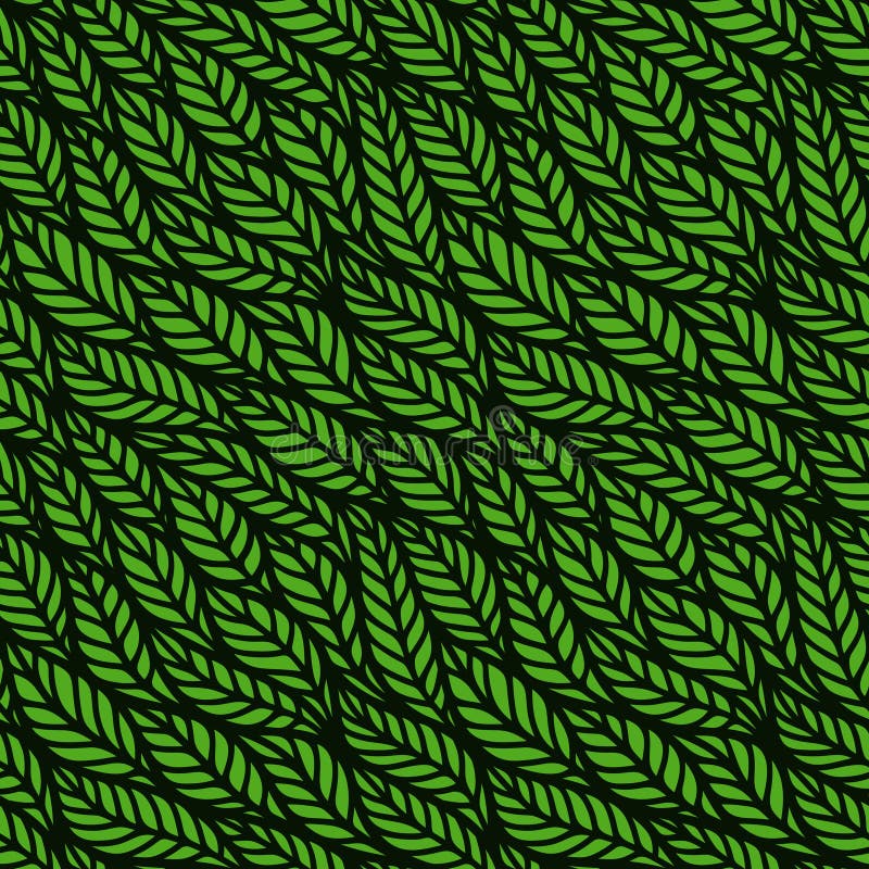 Seamless Pattern with Waves of Leaves. Stock Illustration ...