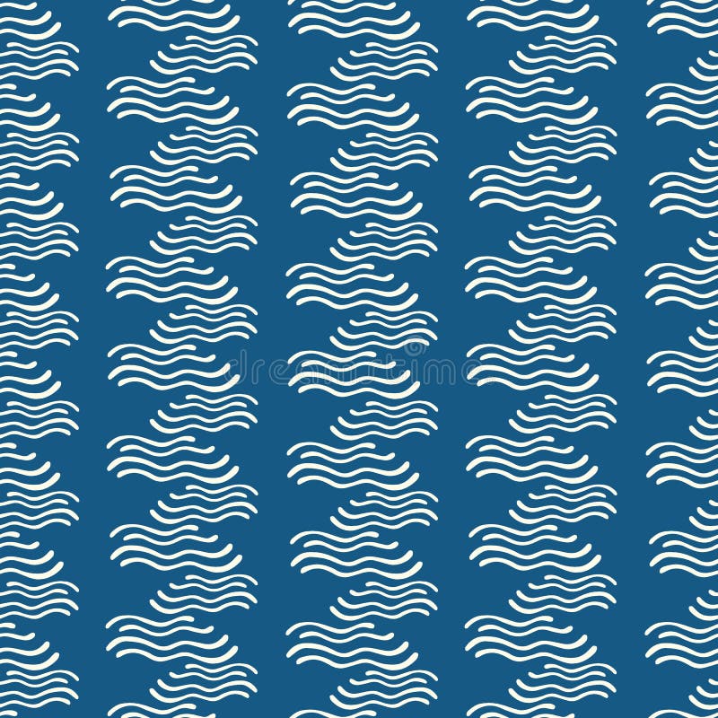 Seamless Pattern with Waves Texture Stock Vector - Illustration of ...
