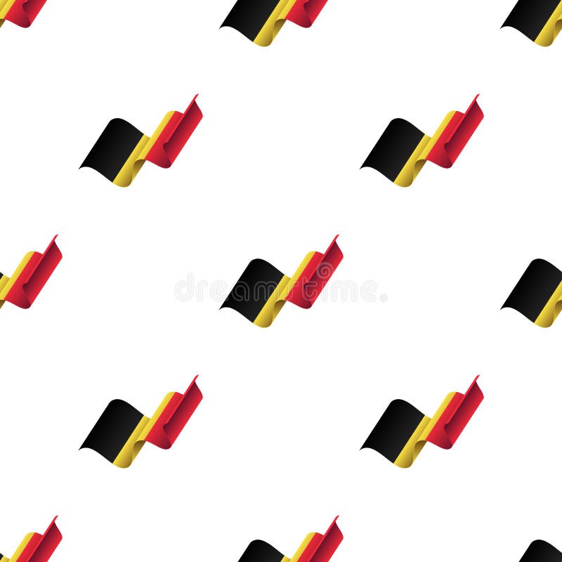 Seamless Pattern with Waving Flag. Belgium Flag. Vector Illustration ...