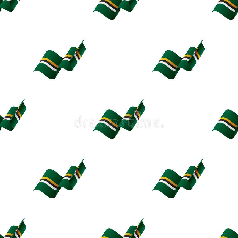 Seamless Pattern with Waving Flag. Dominica Flag. Vector Illustration ...