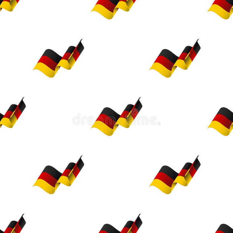Seamless Pattern with Waving Flag. Germany Flag. Vector Illustration ...